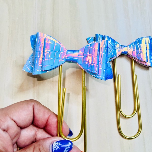 Hand Crafted | Office | Happy Planner Bow Paper Clips Jumbo Size 2 Pcs ...